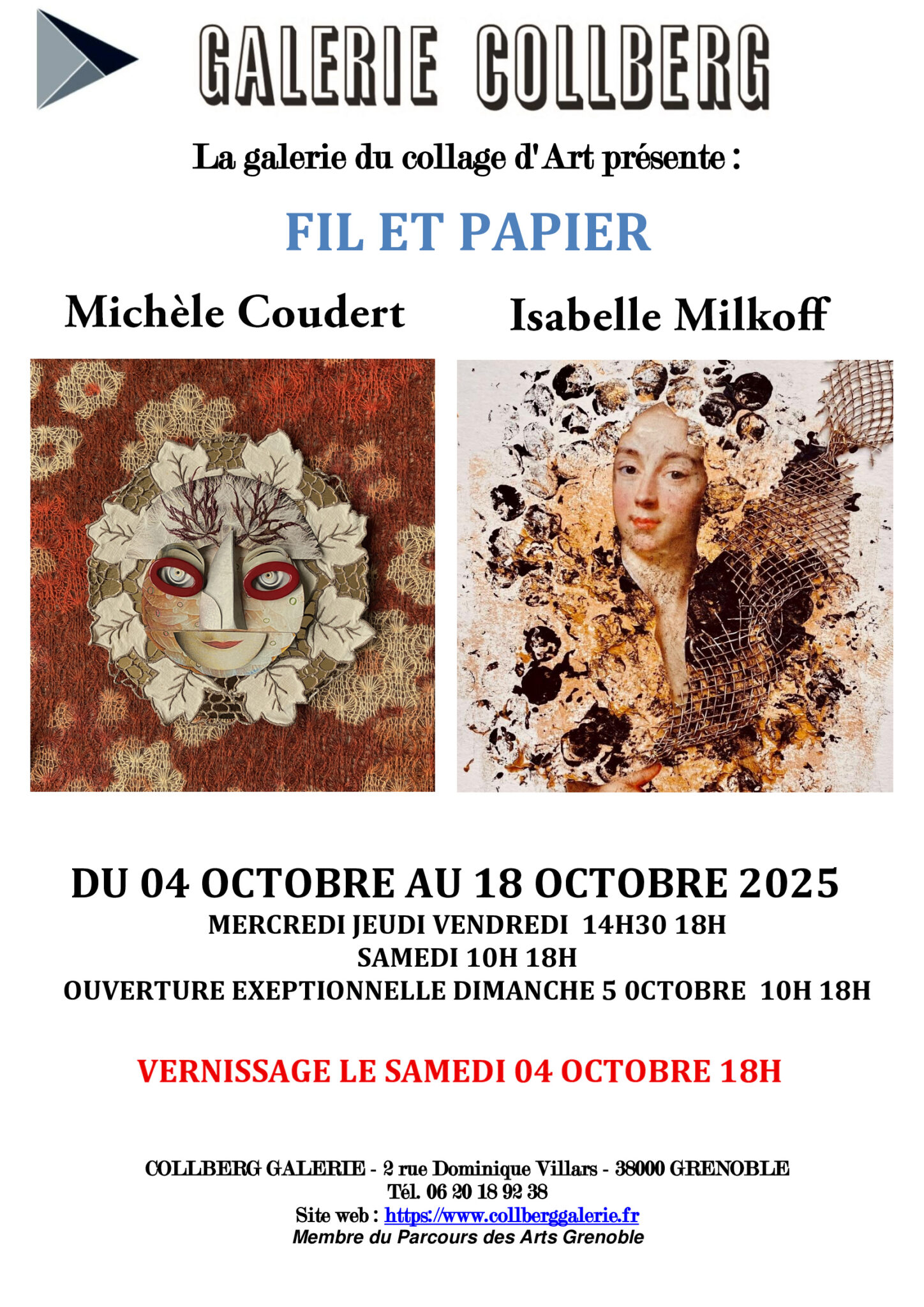 Exposition Fil et Papier : Isabelle Milkoff & Michèle Coudert